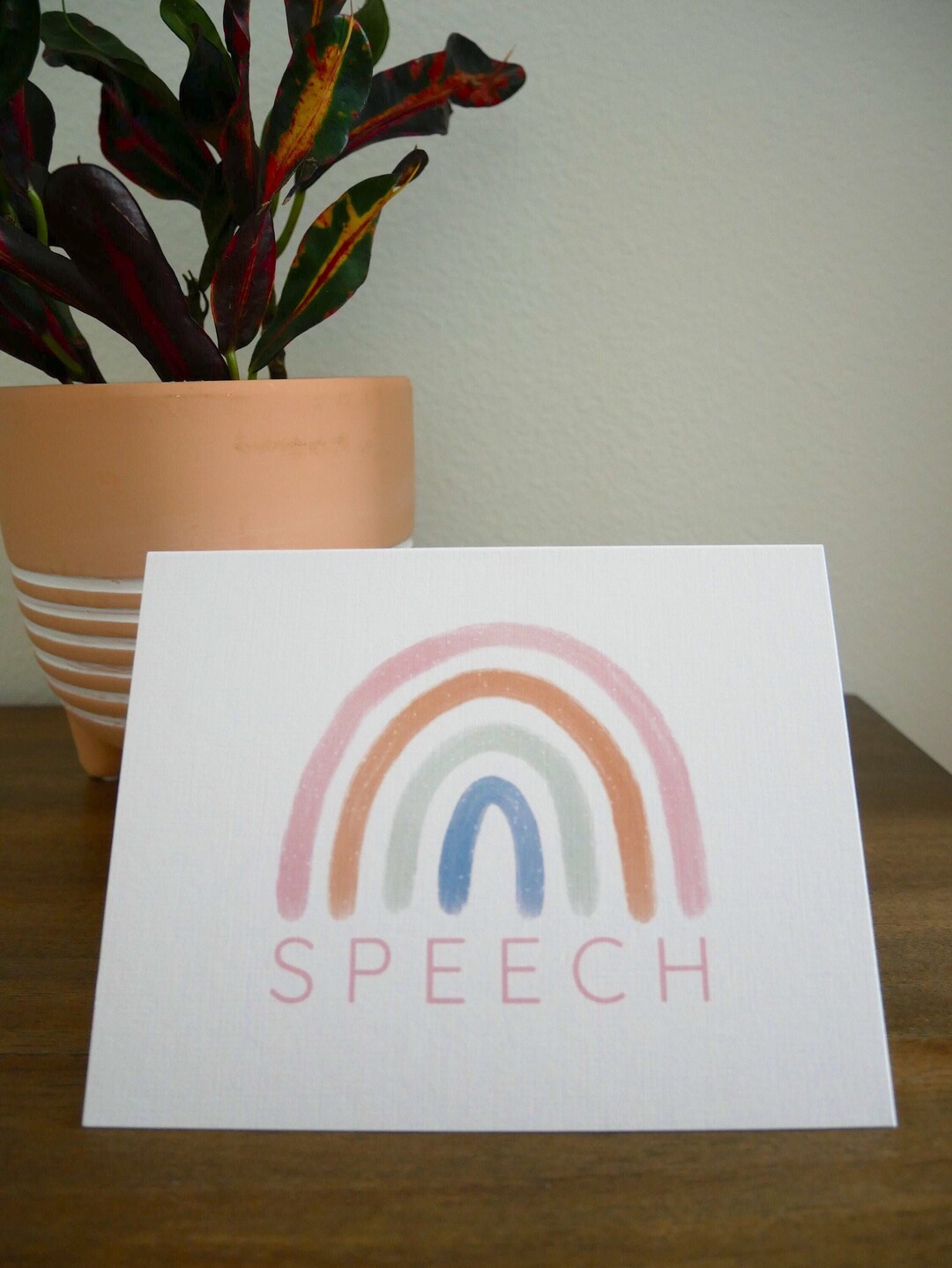 Rainbow Speech SLP Greeting Card - Etsy