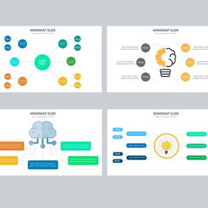 Mind Map Slide Infographic Templates Diagram for PowerPoint | Etsy