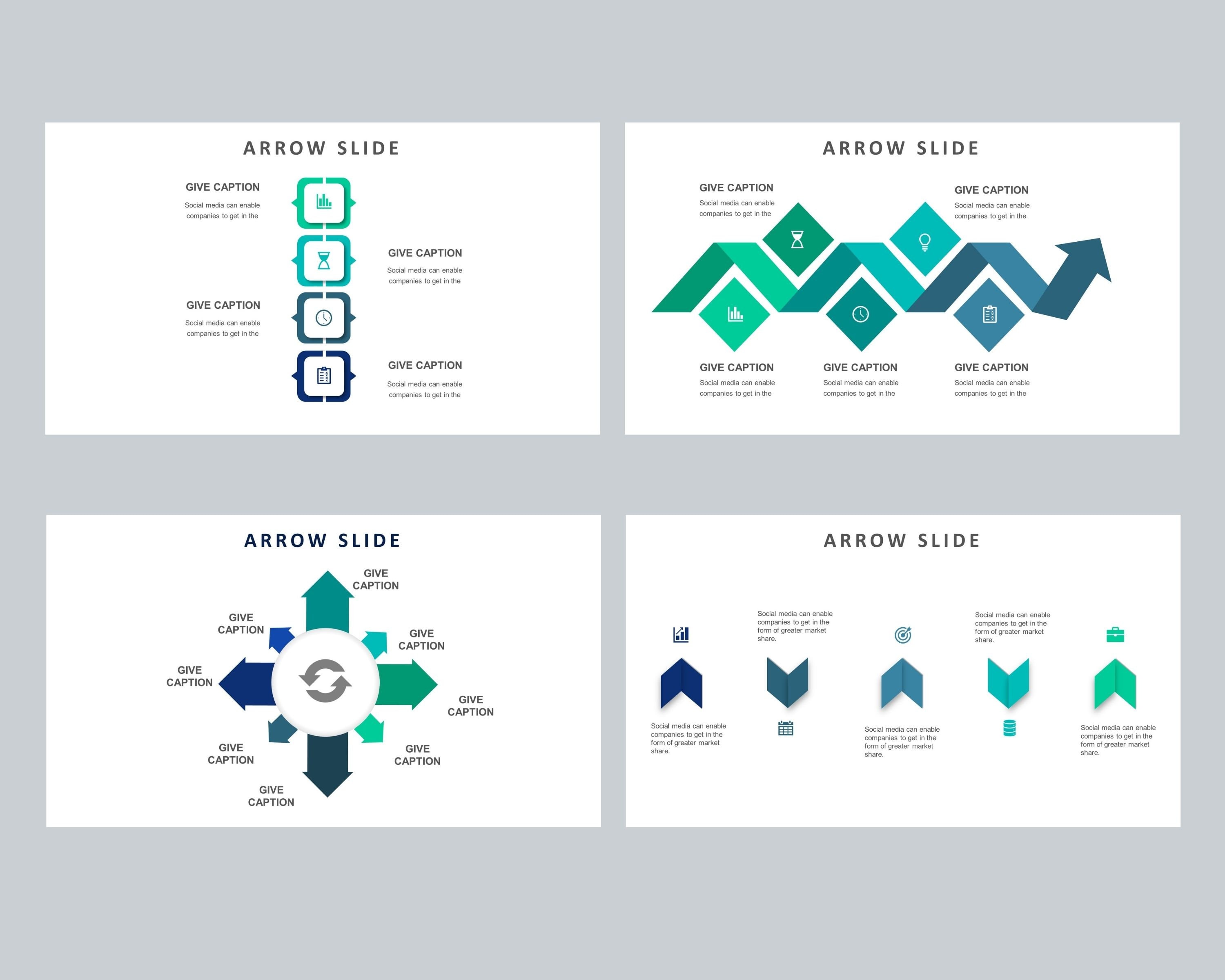Arrow Slide Infographic Templates | Diagram for Powerpoint, Google ...