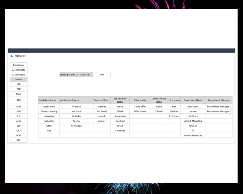 Applicant Tracking Dashboard - Recruitment Dashboard | HR Dashboard ...