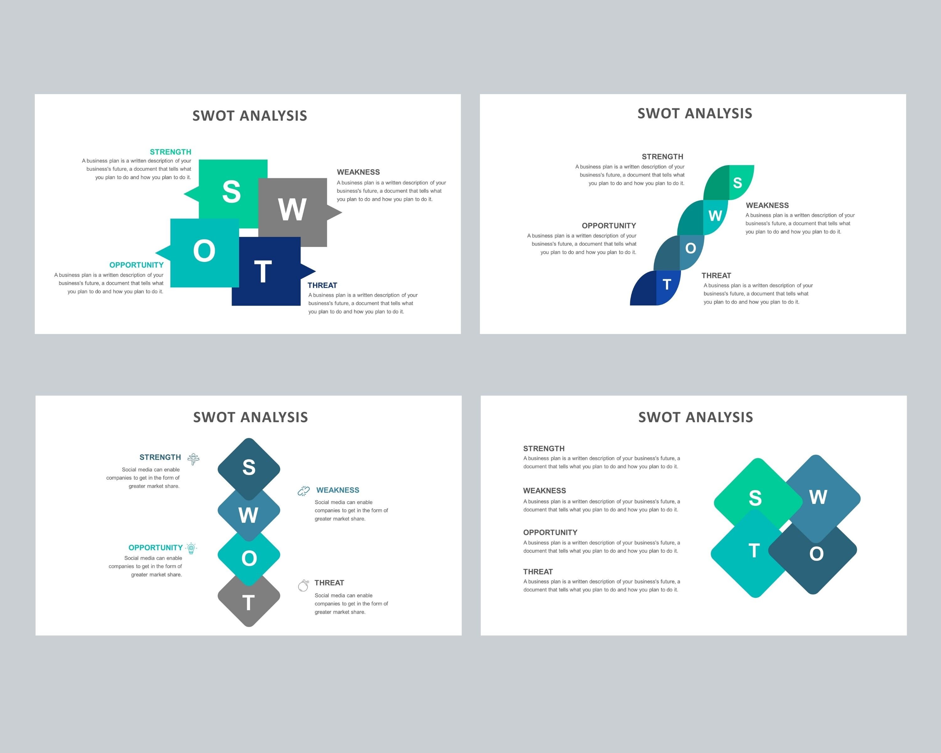 SWOT Slide Infographic Templates | Diagram for Powerpoint, Google ...