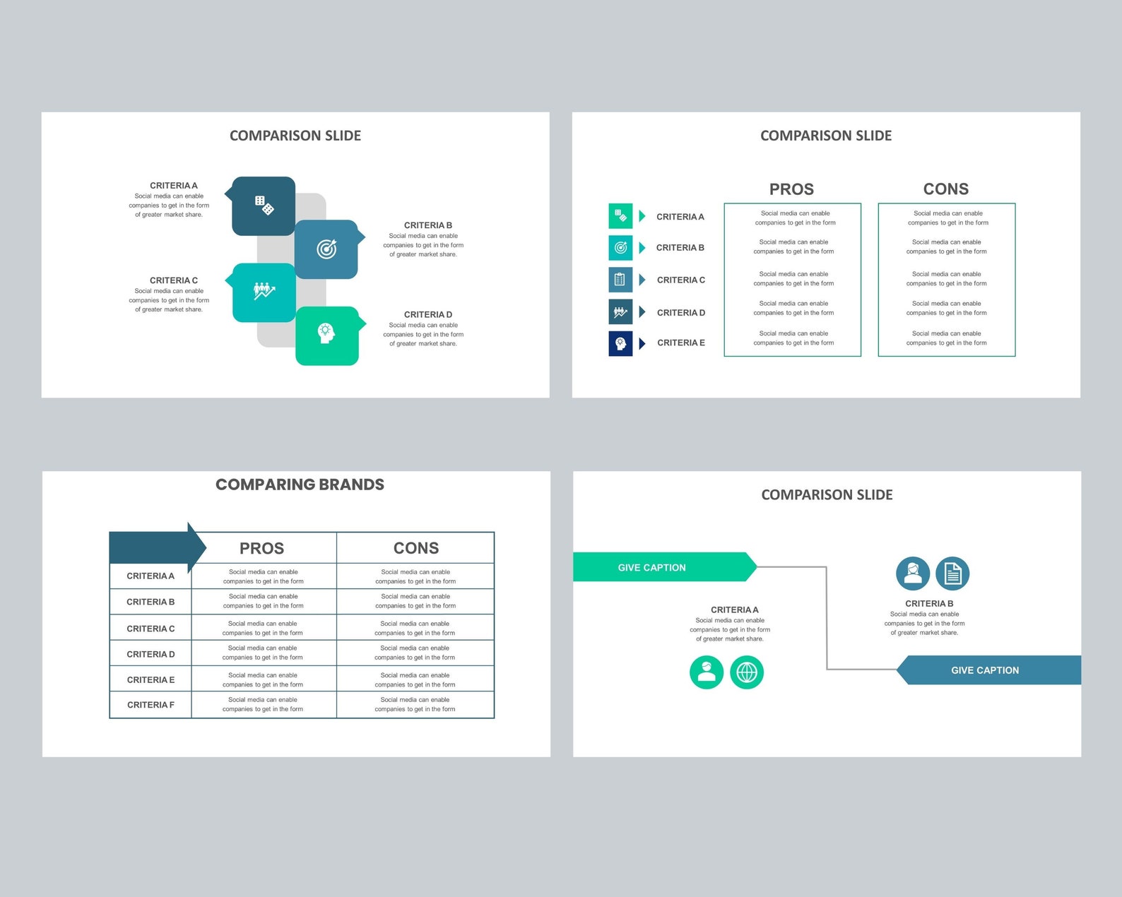 Plantillas de infografía de diapositivas de comparación / Diagrama para ...