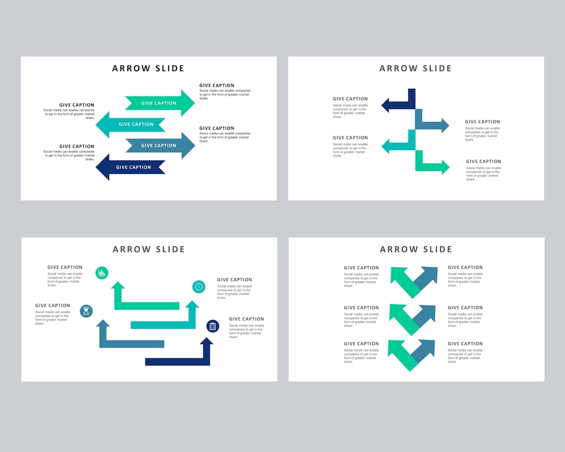 Arrow Slide Infographic Templates | Diagram for Powerpoint, Google ...