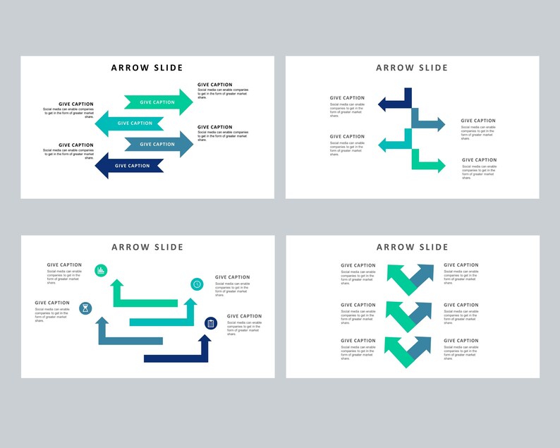 Arrow Slide Infographic Templates | Diagram for Powerpoint, Google ...