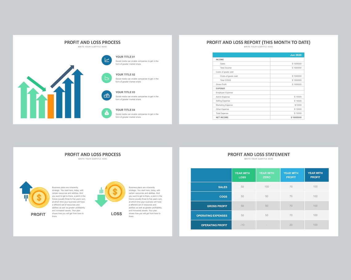 Profit and Loss Slide Infographic Templates | Diagram for Powerpoint ...