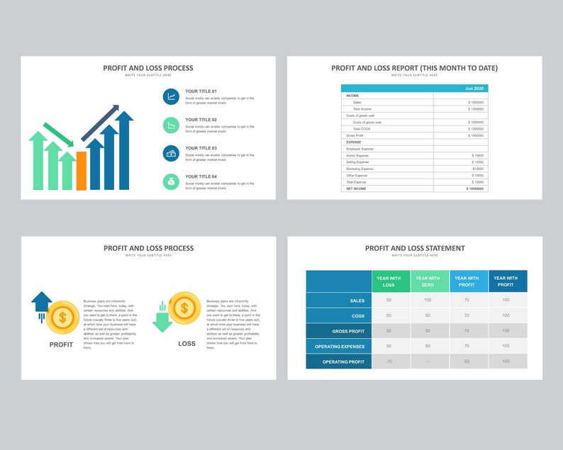 Profit and Loss Slide Infographic Templates | Diagram for Powerpoint ...