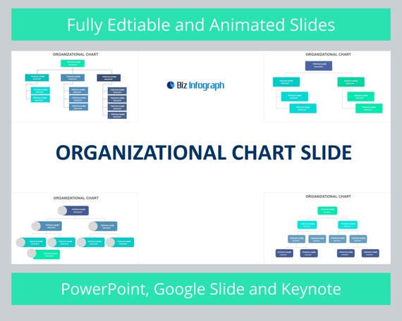 Organizational Chart Slide Infographic Templates Diagram for | Etsy