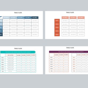 Table Slide Infographic Templates | Diagram for Powerpoint, Google ...