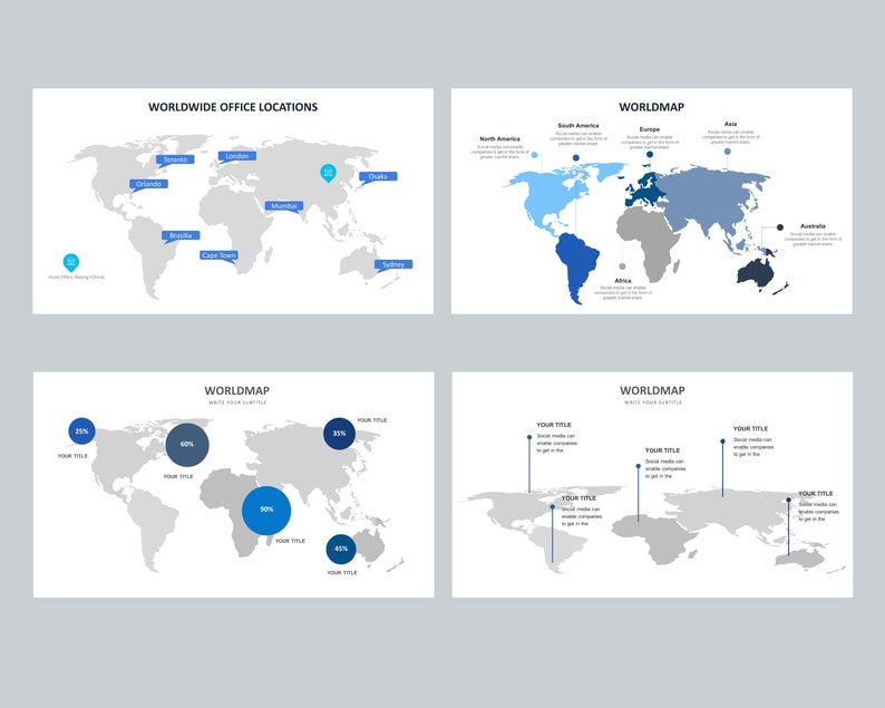 World Map Slide Infographic Templates | Diagram for Powerpoint, Google ...