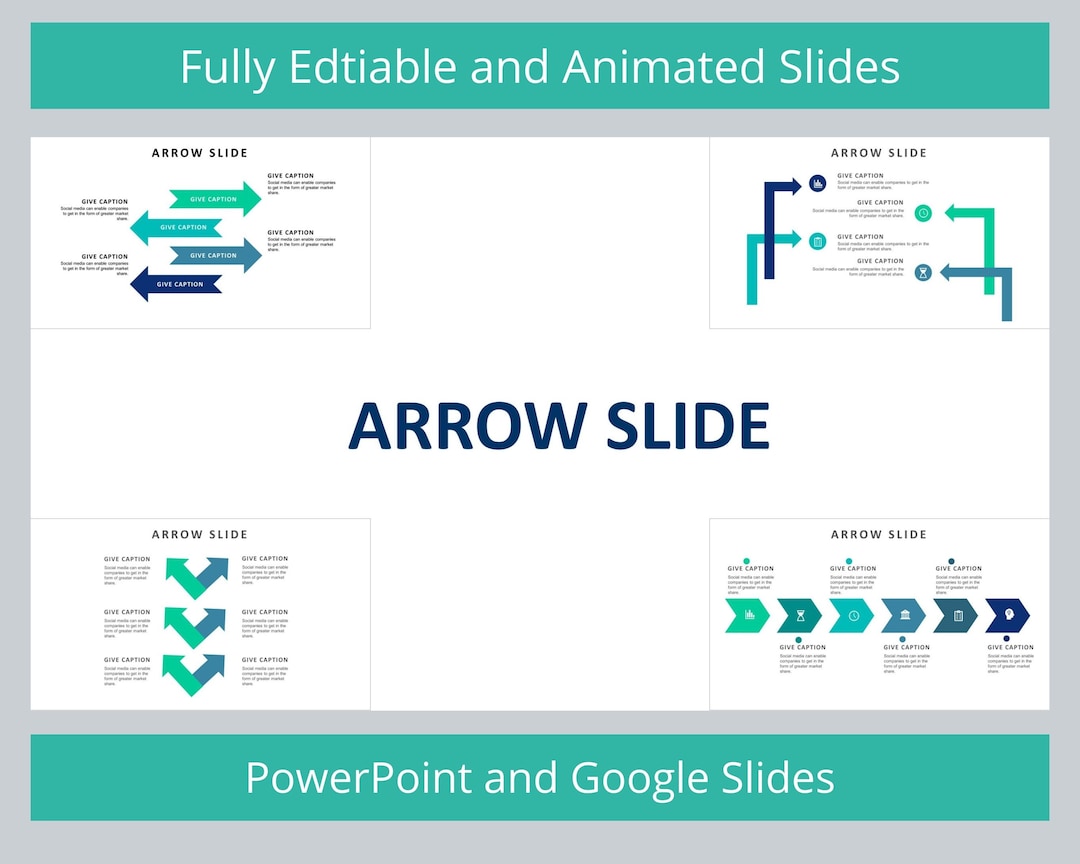 Arrow Slide Infographic Templates | Diagram for Powerpoint, Google ...