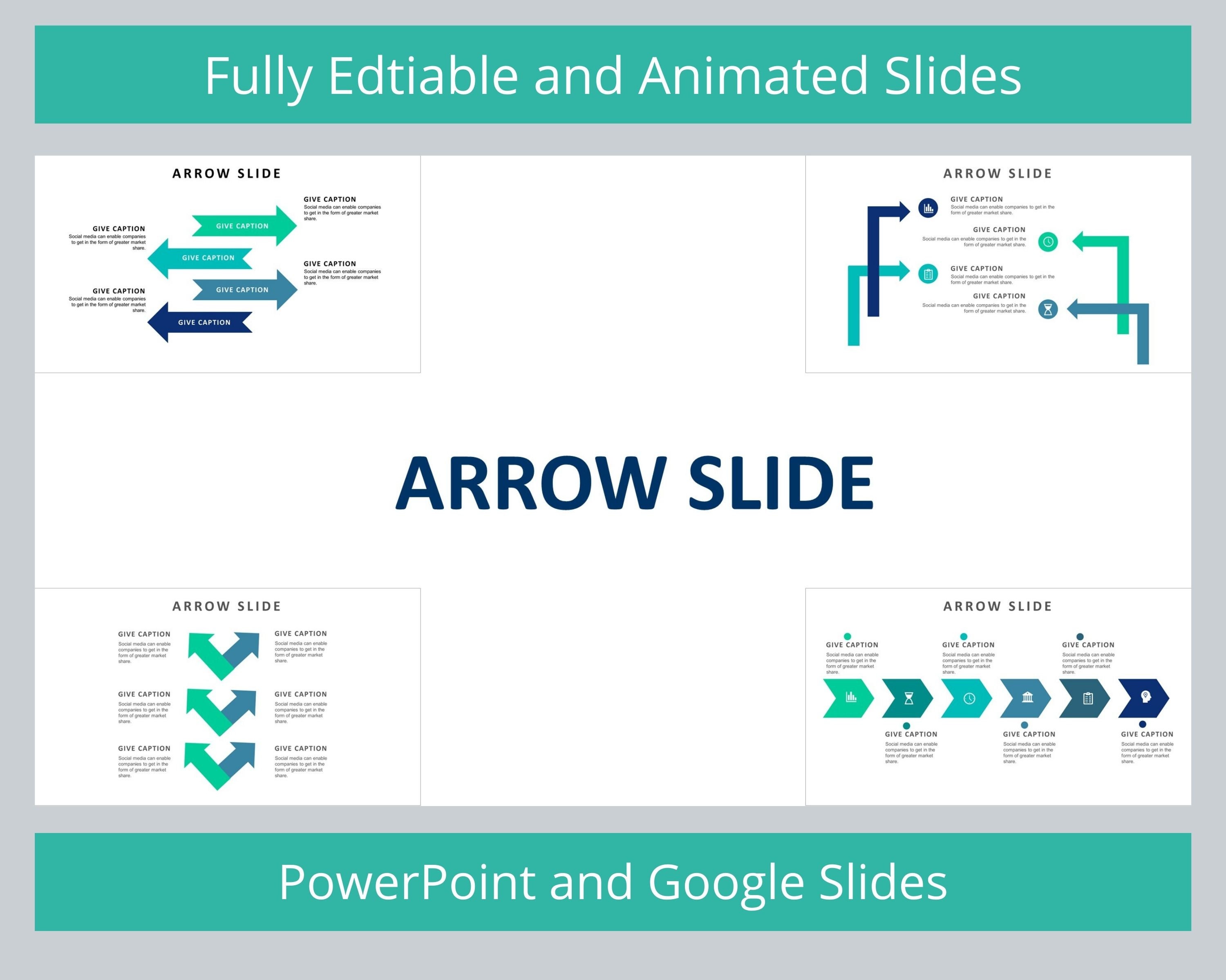 Arrow Slide Infographic Templates | Diagram for Powerpoint, Google ...