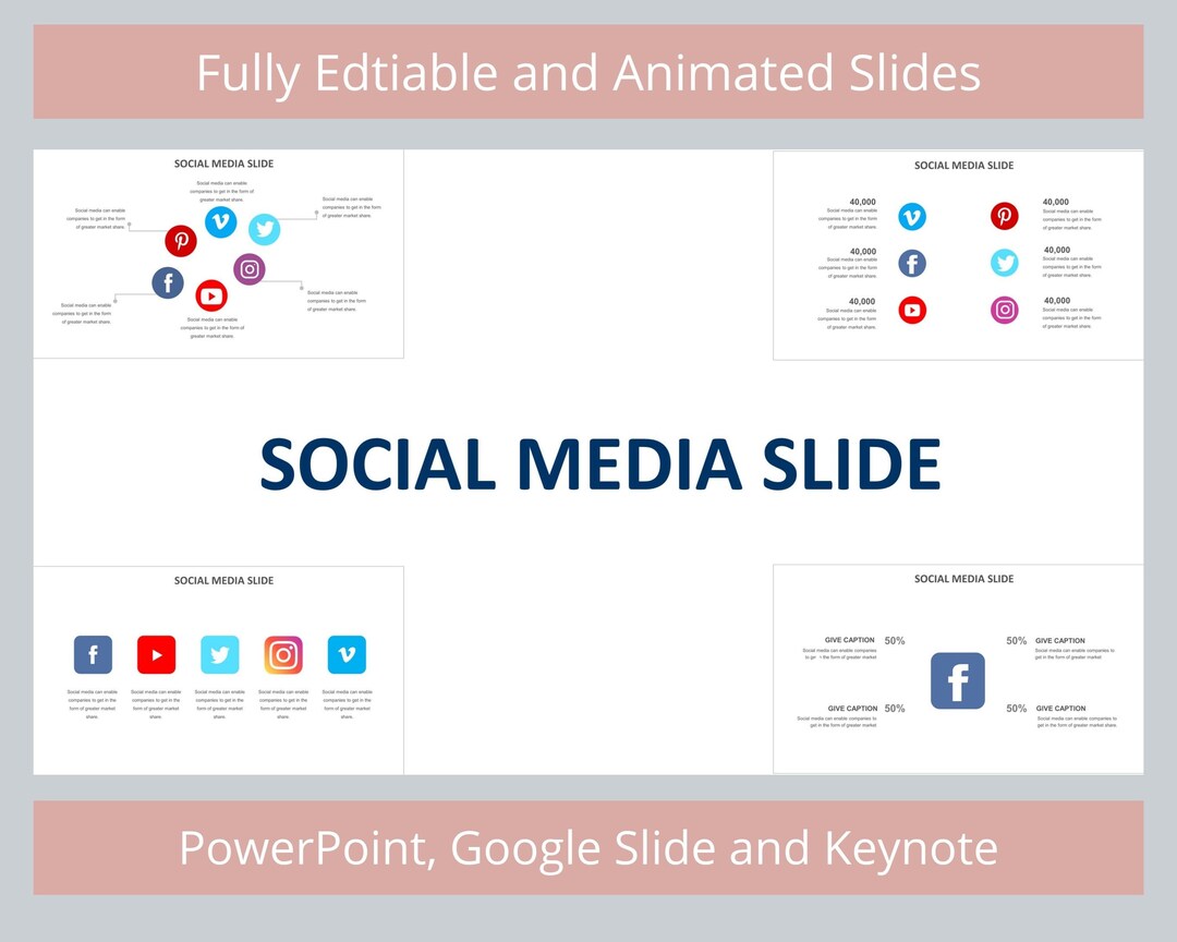 Social Media Slide Infographic Templates | Diagram for Powerpoint ...