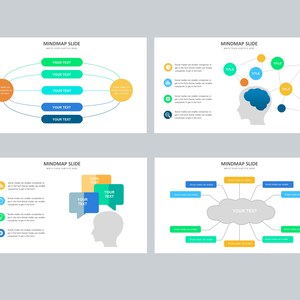 Mind Map Slide Infographic Templates Diagram for PowerPoint | Etsy
