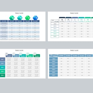 Table Slide Infographic Templates Diagram for PowerPoint | Etsy