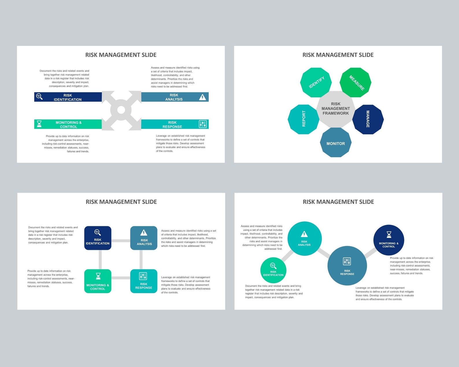 Risk Management Slide Infographic Templates Diagram for - Etsy