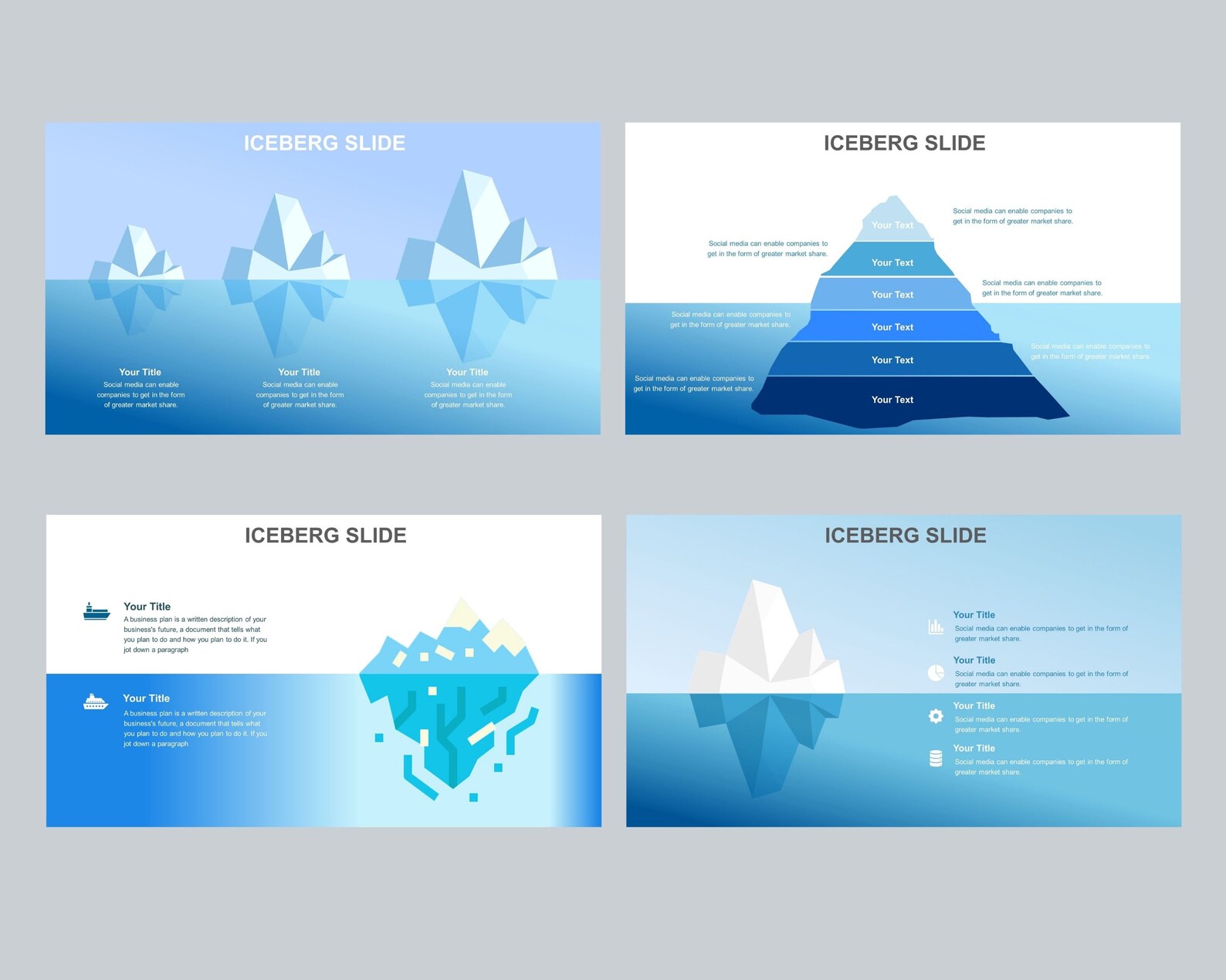 Iceberg Slide Infographic Templates | Diagram for Powerpoint, Google ...