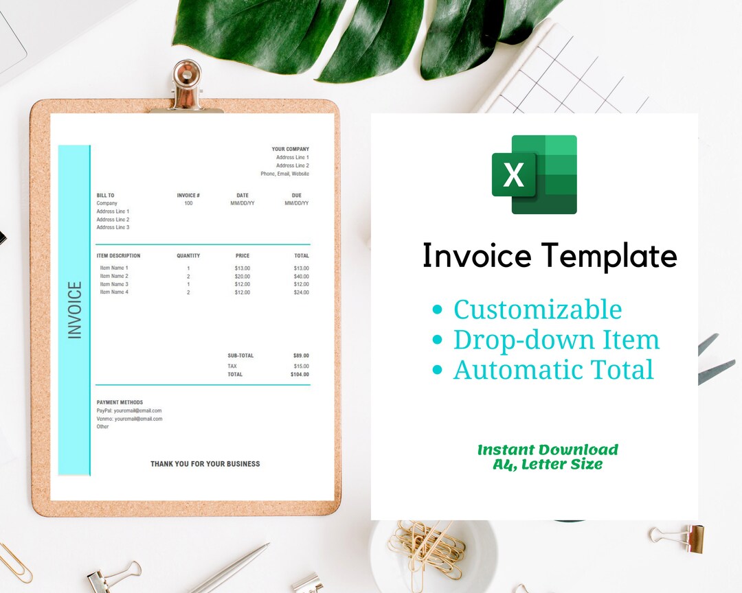 Invoice Template |digital Invoice | Order Form | Photography Invoice ...