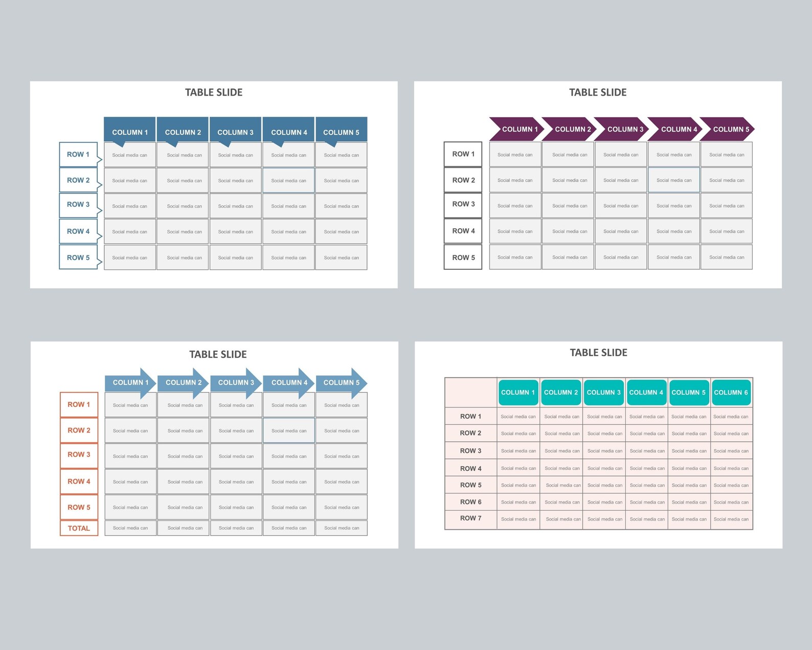 Table Slide Infographic Templates | Diagram for Powerpoint, Google ...