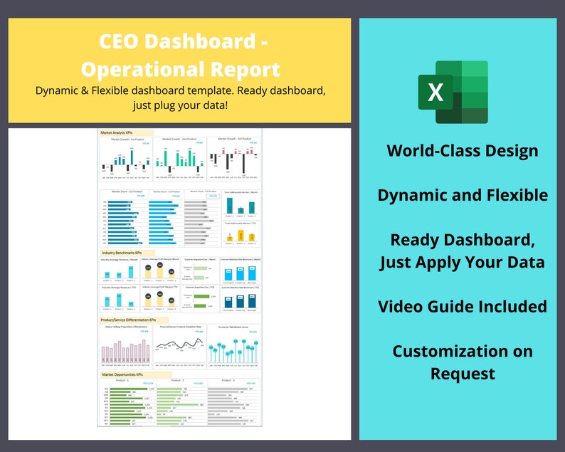 CEO Dashboard - CEO Dashboard Package | Financial Dashboard | Finance ...