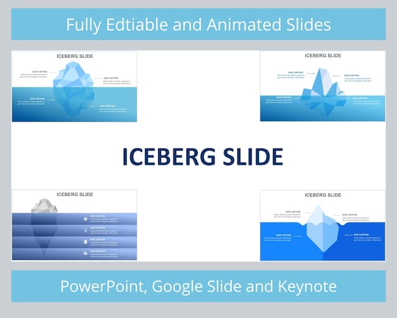 Eisberg Schiebefolie Infografik Vorlagen Grafik für | Etsy