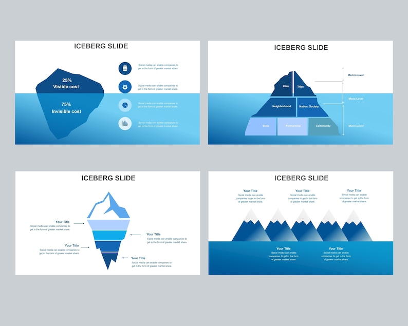 Iceberg Slide Infographic Templates | Diagram for Powerpoint, Google ...