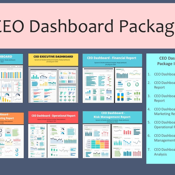 CFO Dashboard - Excel Template | Financial Dashboard | Finance ...