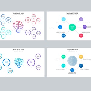 Mind Map Slide Infographic Templates Diagram for PowerPoint | Etsy