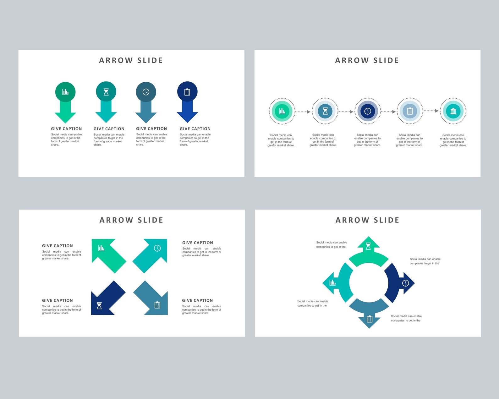 Arrow Slide Infographic Templates | Diagram for Powerpoint, Google ...