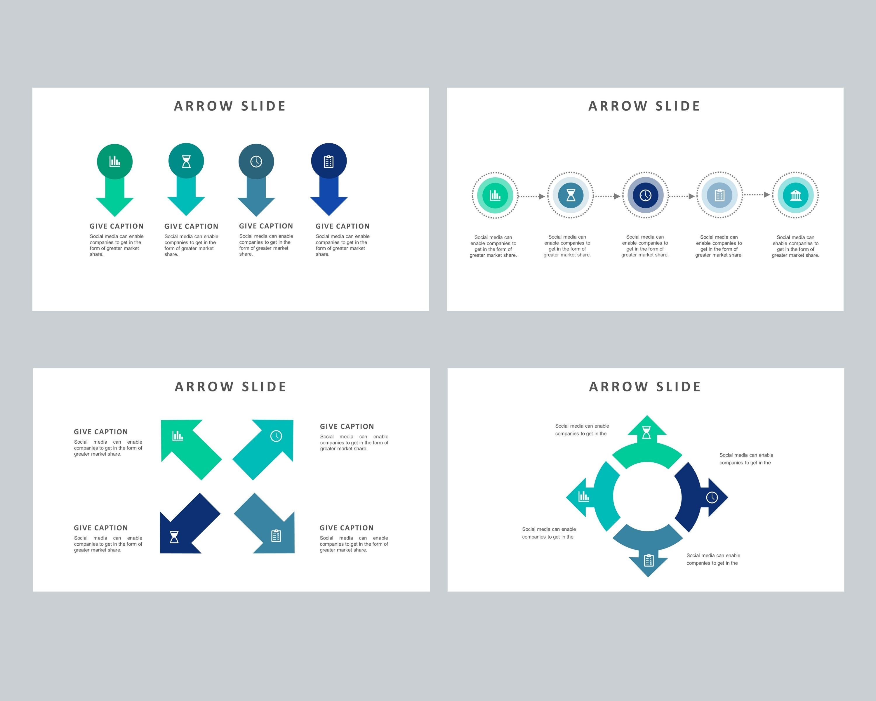 Arrow Slide Infographic Templates | Diagram for Powerpoint, Google ...