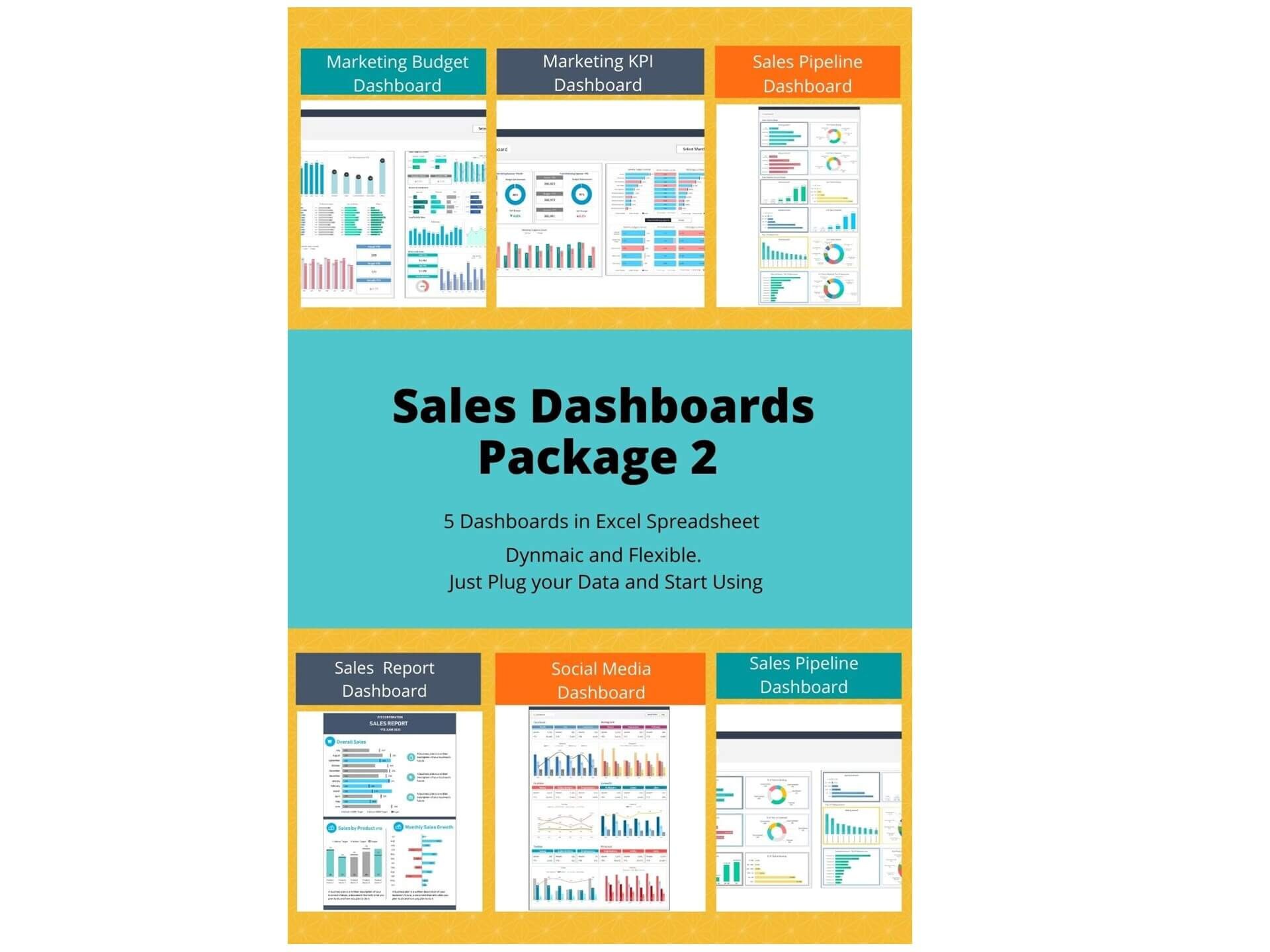 All Sales Dashboards | Sales Dashboards Package | Marketing Dashboard ...