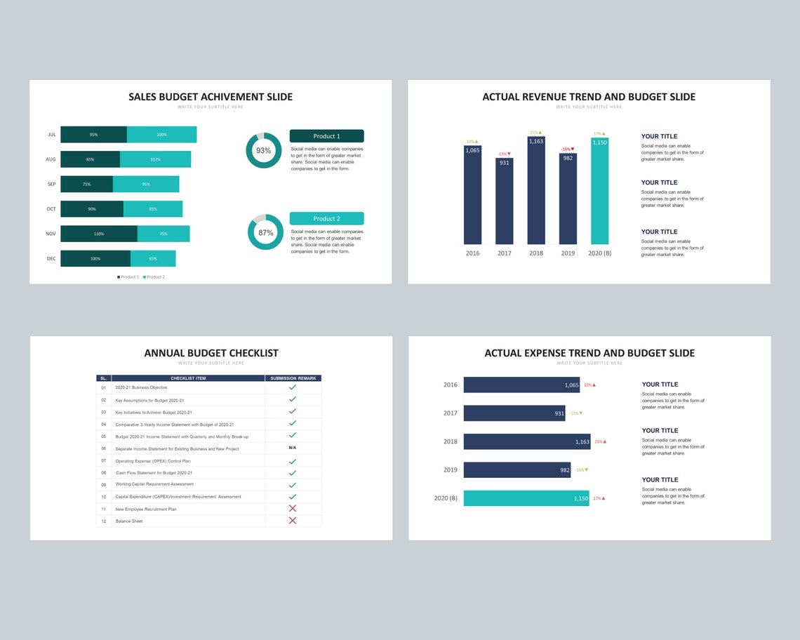 Budget Slide Infographic Templates Diagram for PowerPoint | Etsy