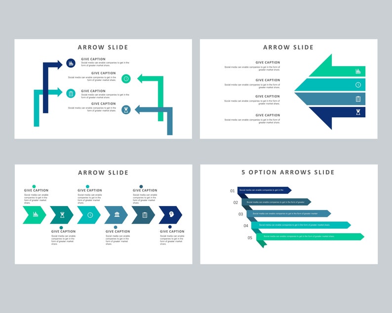 Arrow Slide Infographic Templates | Diagram for Powerpoint, Google ...
