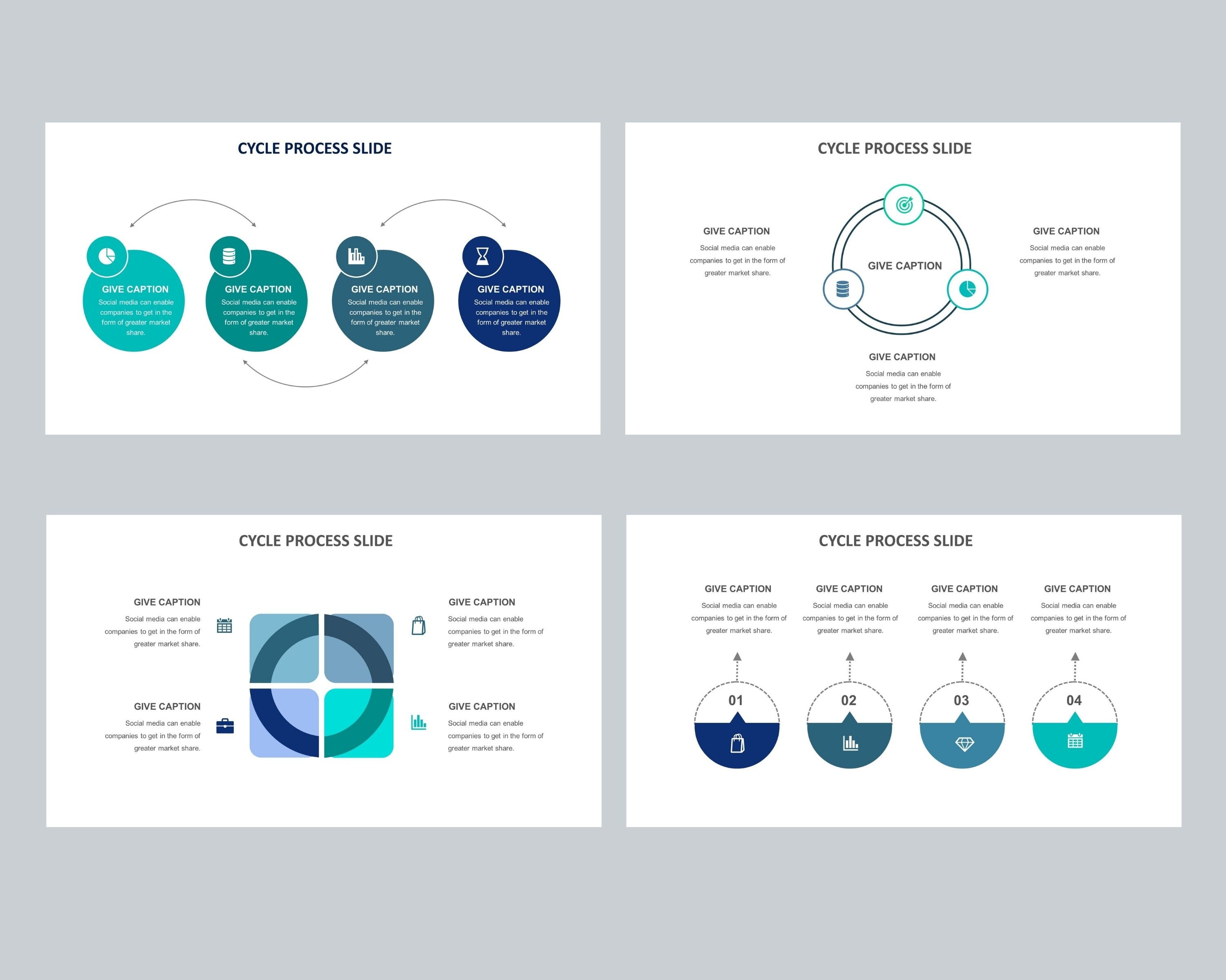 Cycle Process Slide Infographic Templates | Diagram for Powerpoint ...