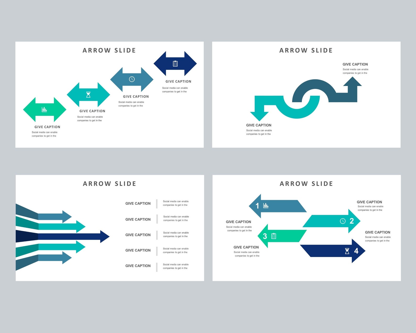Arrow Slide Infographic Templates | Diagram for Powerpoint, Google ...
