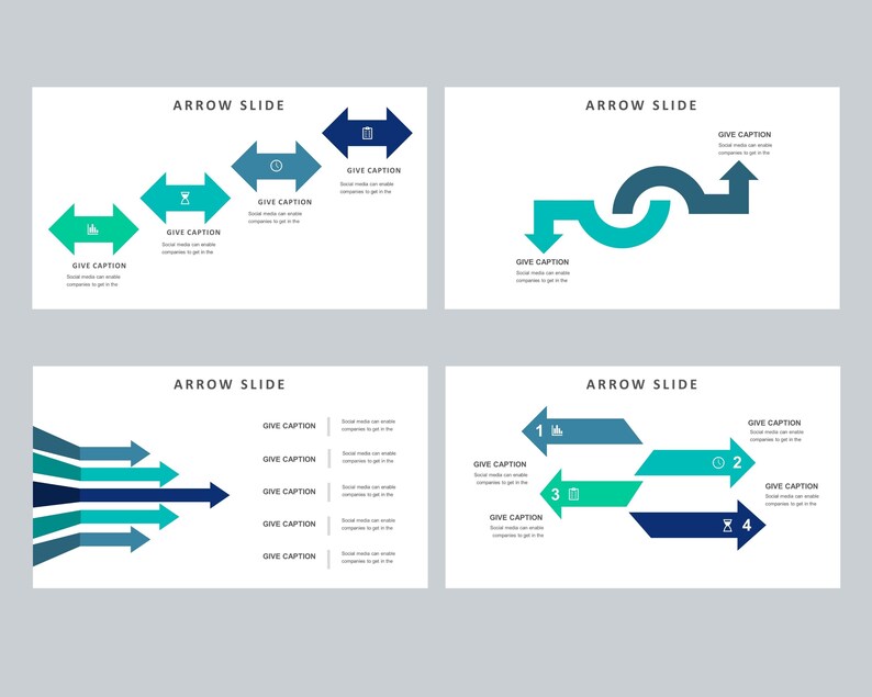 Arrow Slide Infographic Templates | Diagram for Powerpoint, Google ...