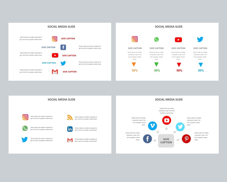 Social Media Slide Infographic Templates | Diagram for Powerpoint ...