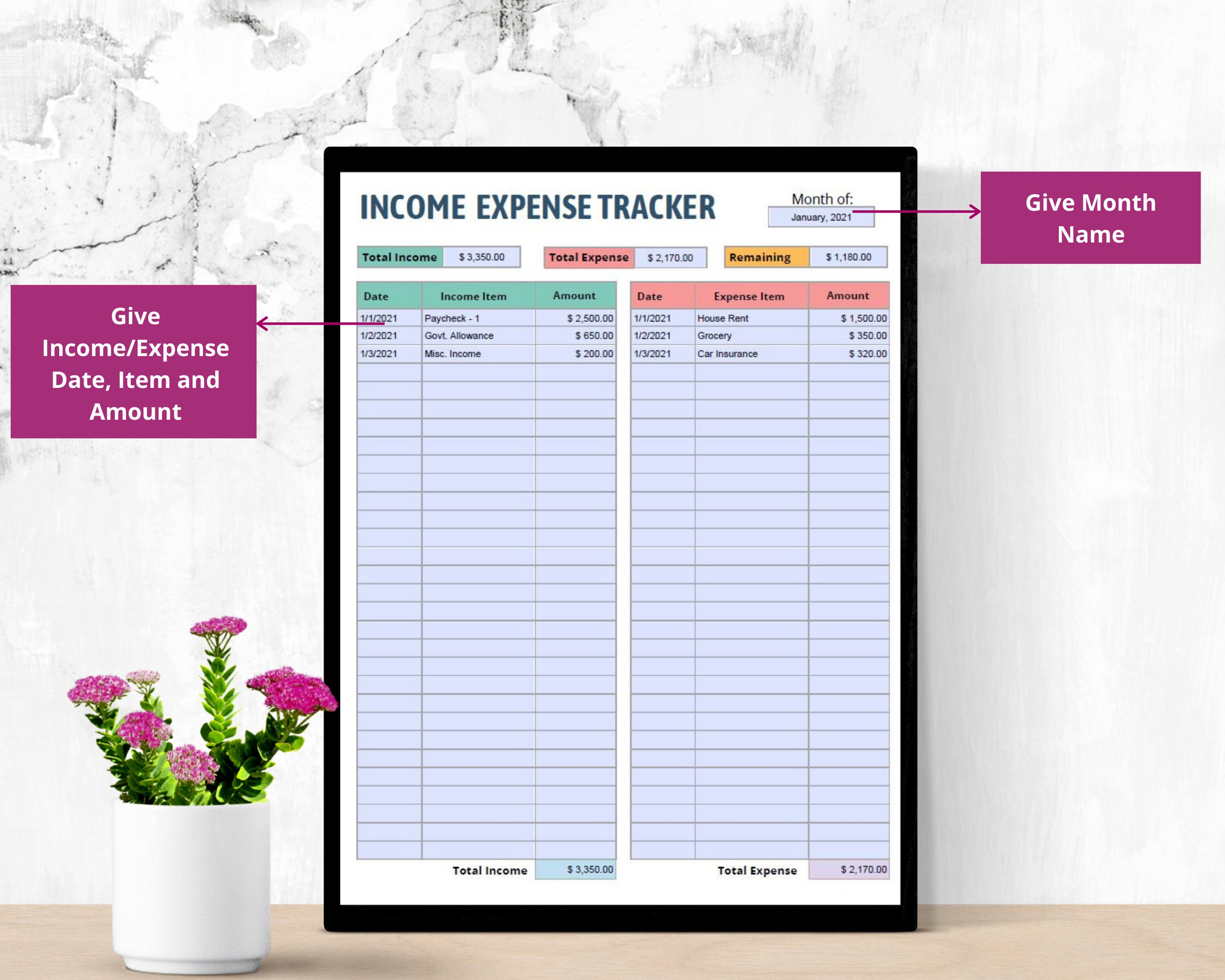 Personal Finance Tracker | Personal Finance Dashboard | Fillable PDF ...