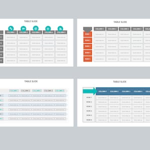 Table Slide Infographic Templates Diagram for Powerpoint, Google Slides ...