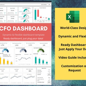 CFO Dashboard Excel Template Financial Dashboard Finance Dashboard ...