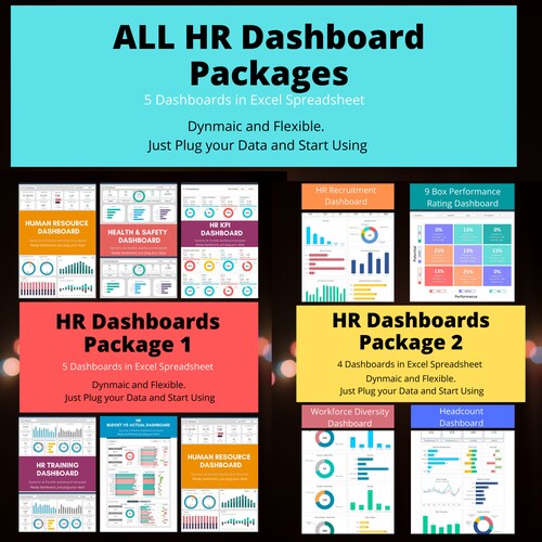 HR KPI Dashboard Excel Template HR Dashboard Package - Etsy Canada