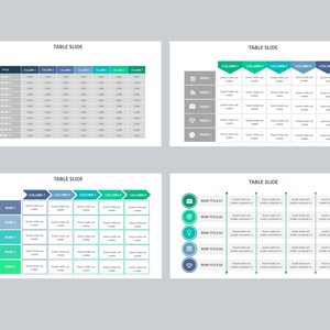 Table Slide Infographic Templates Diagram for PowerPoint | Etsy