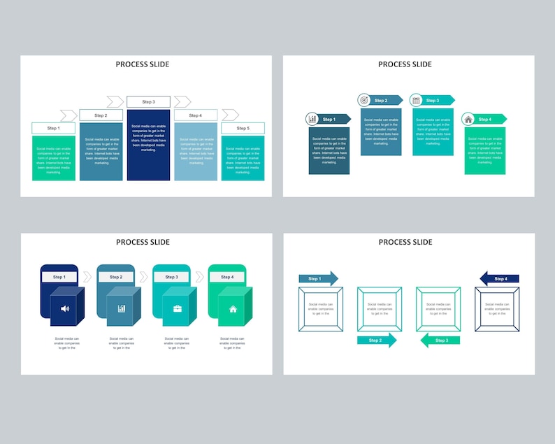 Process Slide Infographic Template Diagram for Powerpoint - Etsy