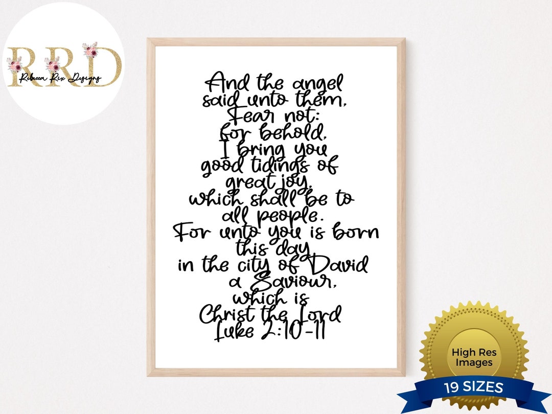 Luke 2 Printable | Luke 2 10,11 | Christian Christmas Wall Art ...