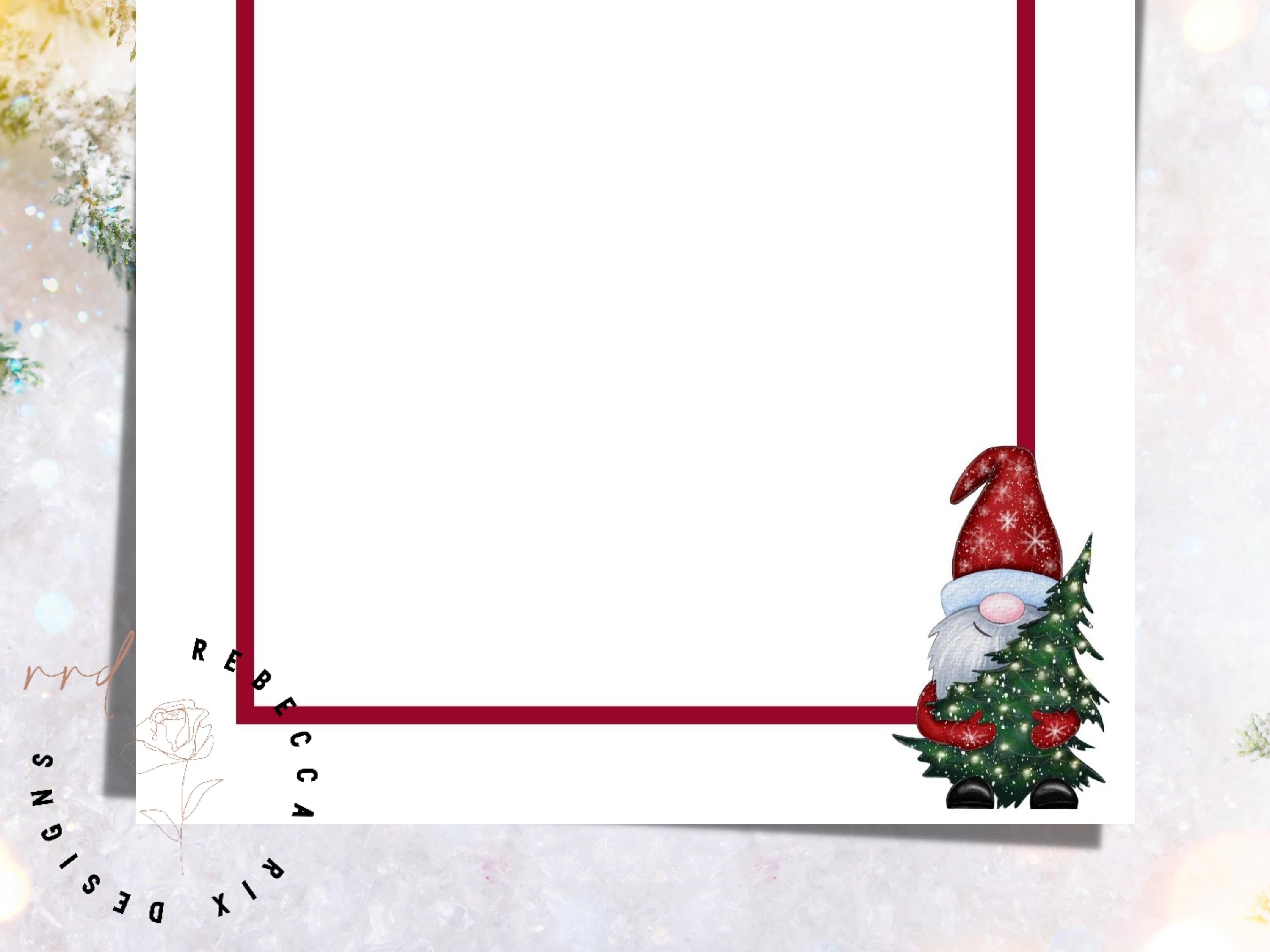 Christmas Stationery Printable Gnome Christmas Stationery - Etsy