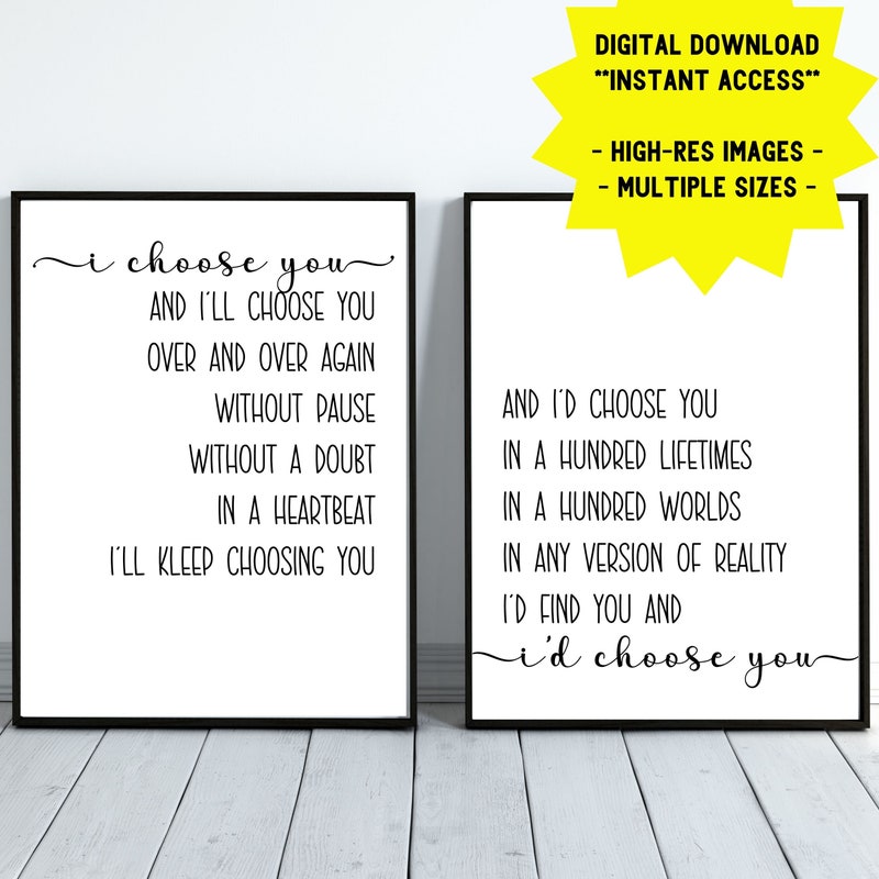 I Choose You Sign - Etsy
