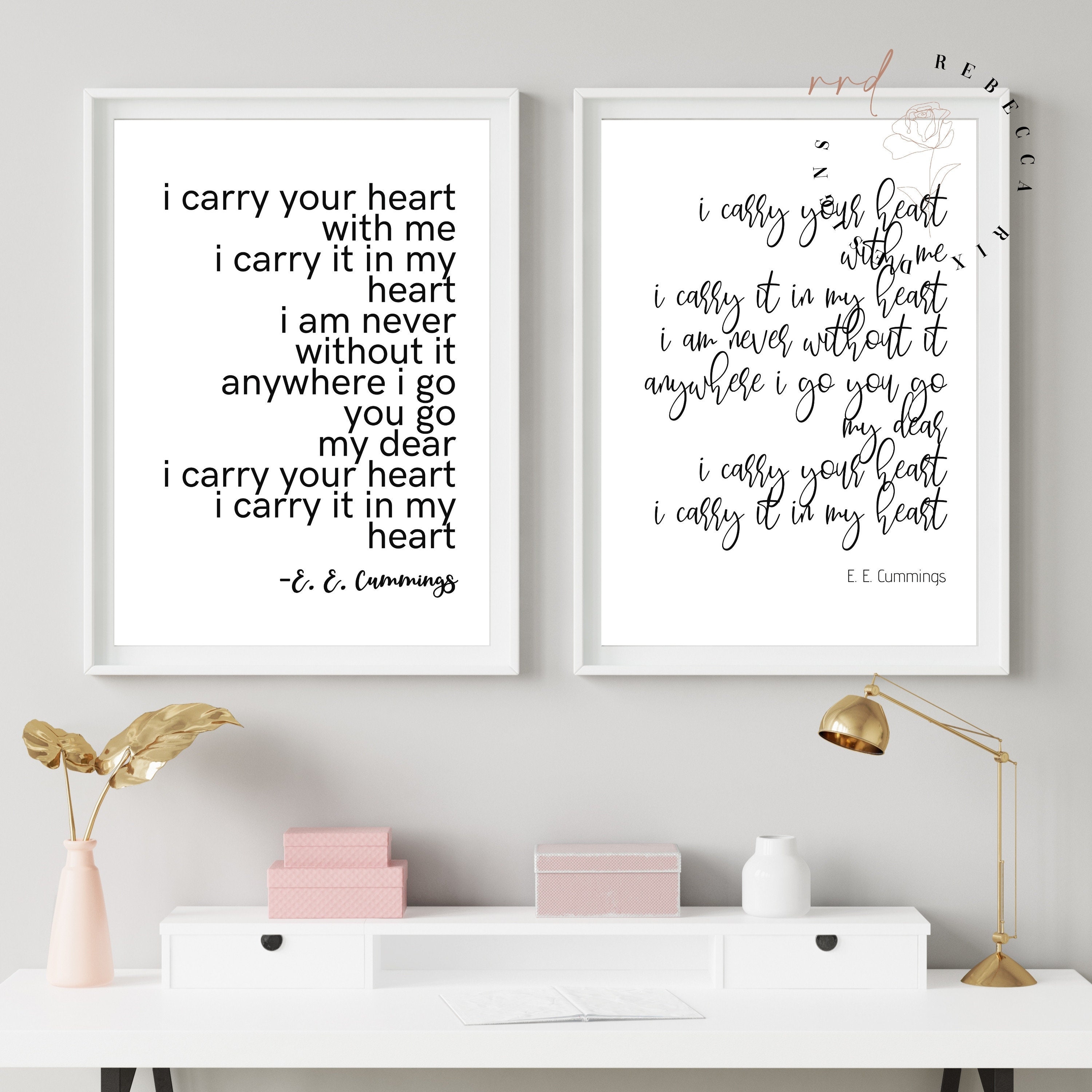 Ich trage dein Herz bei mir Ich trage dein Herz Printable - Etsy.de