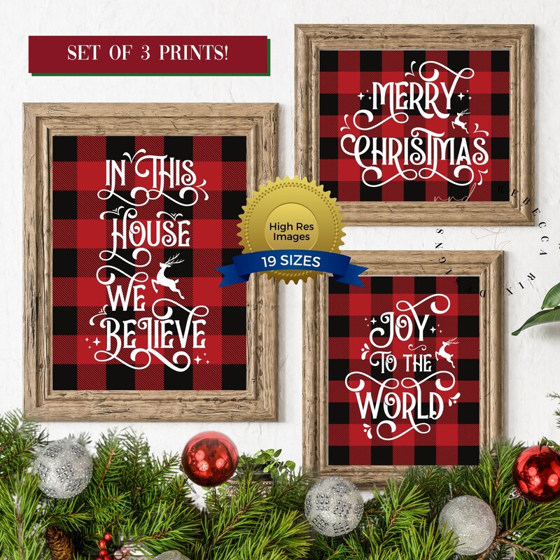 Red Buffalo Plaid Christmas - Etsy