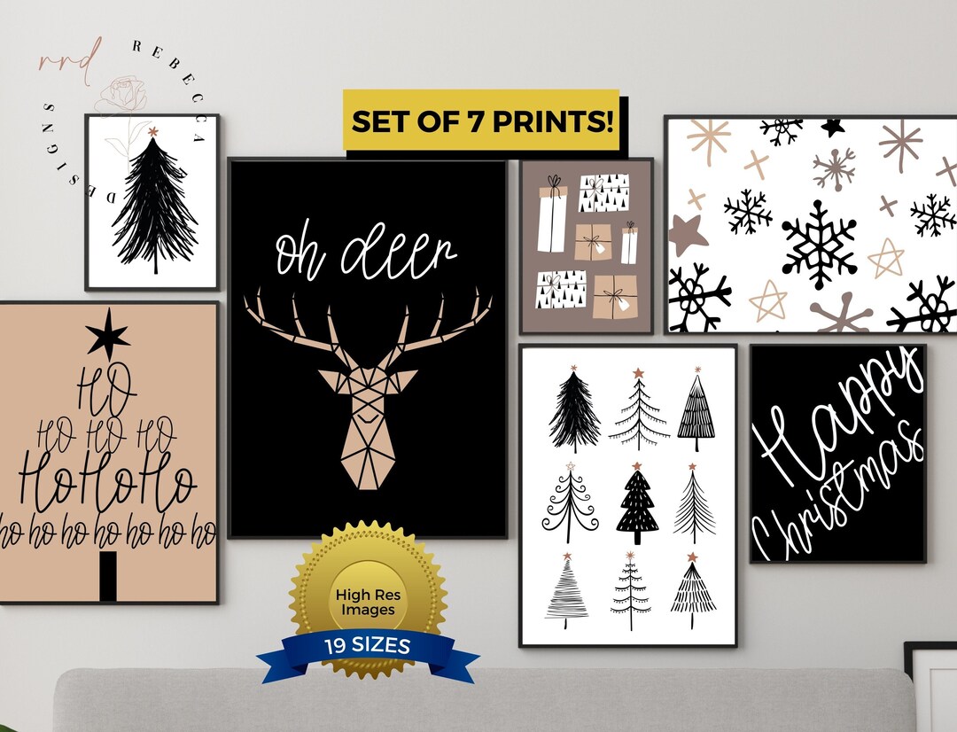 Christmas Prints Christmas Print Set Christmas Printables - Etsy