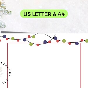 Printable Christmas Stationery | Cactus Holiday Letterhead | Holiday ...