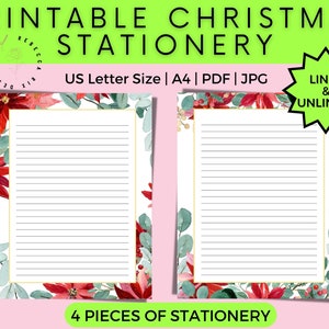 Printable Christmas Stationery Printable Christmas Stationary Christmas ...